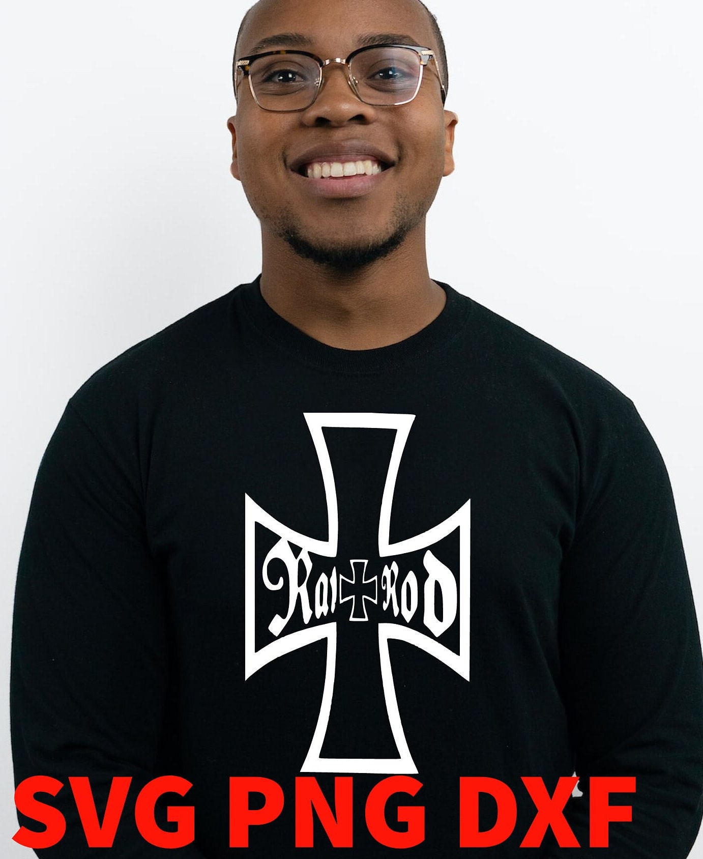 Rat Rod Cross SVG PNG DXF File Formats. Rockabilly Classic Car Truck ...