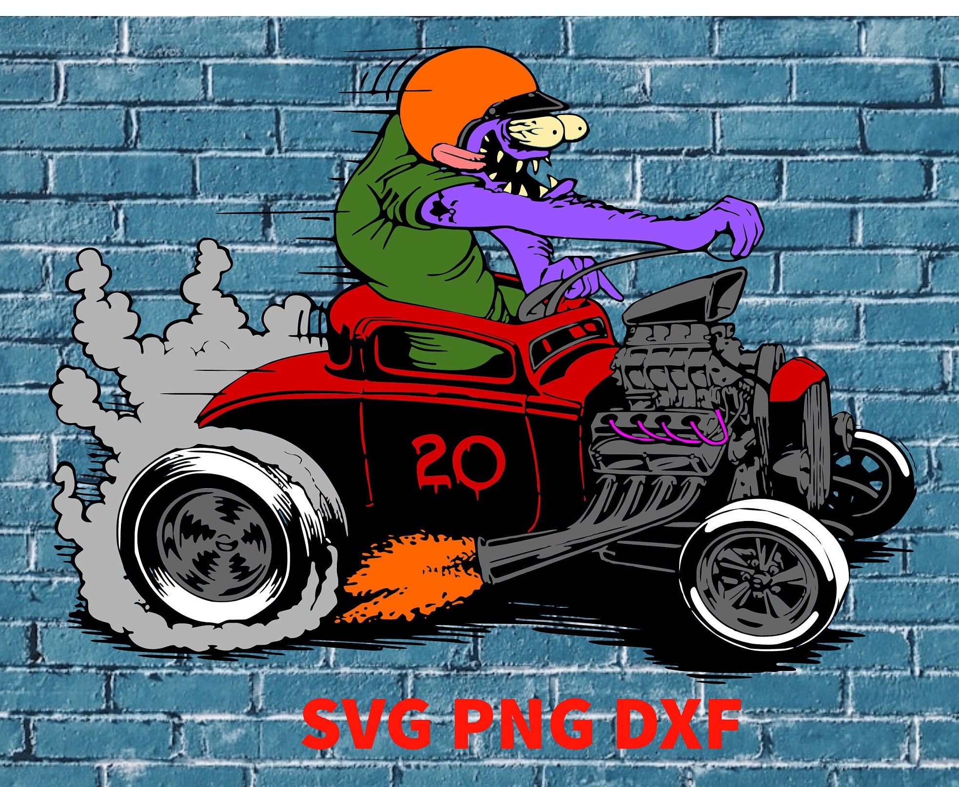 Drag Strip Goblin Classic Car Decal Rockabilly Emblem Car Club Truck ...