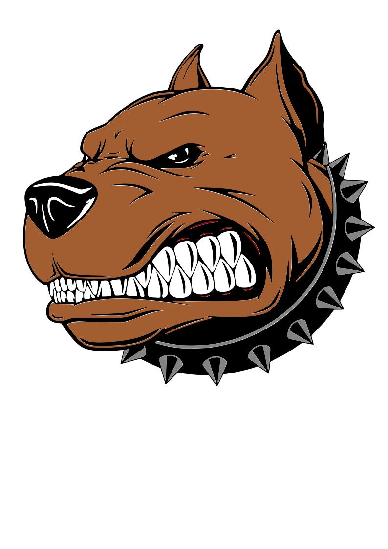 Guard Dog Layered Vector File. SVG PNG DXF Digital File Download. Mean ...