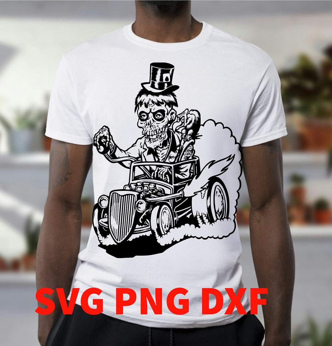 Ace of Spades Zombie Rat Rod Hot Rod Retro Classic Car Club Rockabilly ...