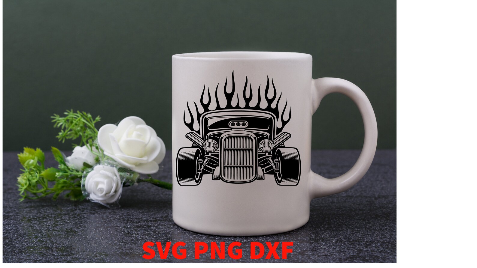 Rat Rod Rockabilly SVG PNG DXF Format Work With Cutting Machines ...