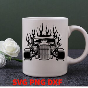 Rat Rod Rockabilly SVG PNG DXF Format Work With Cutting Machines ...