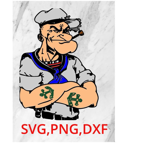 Popeye Vinyl Decal - Etsy