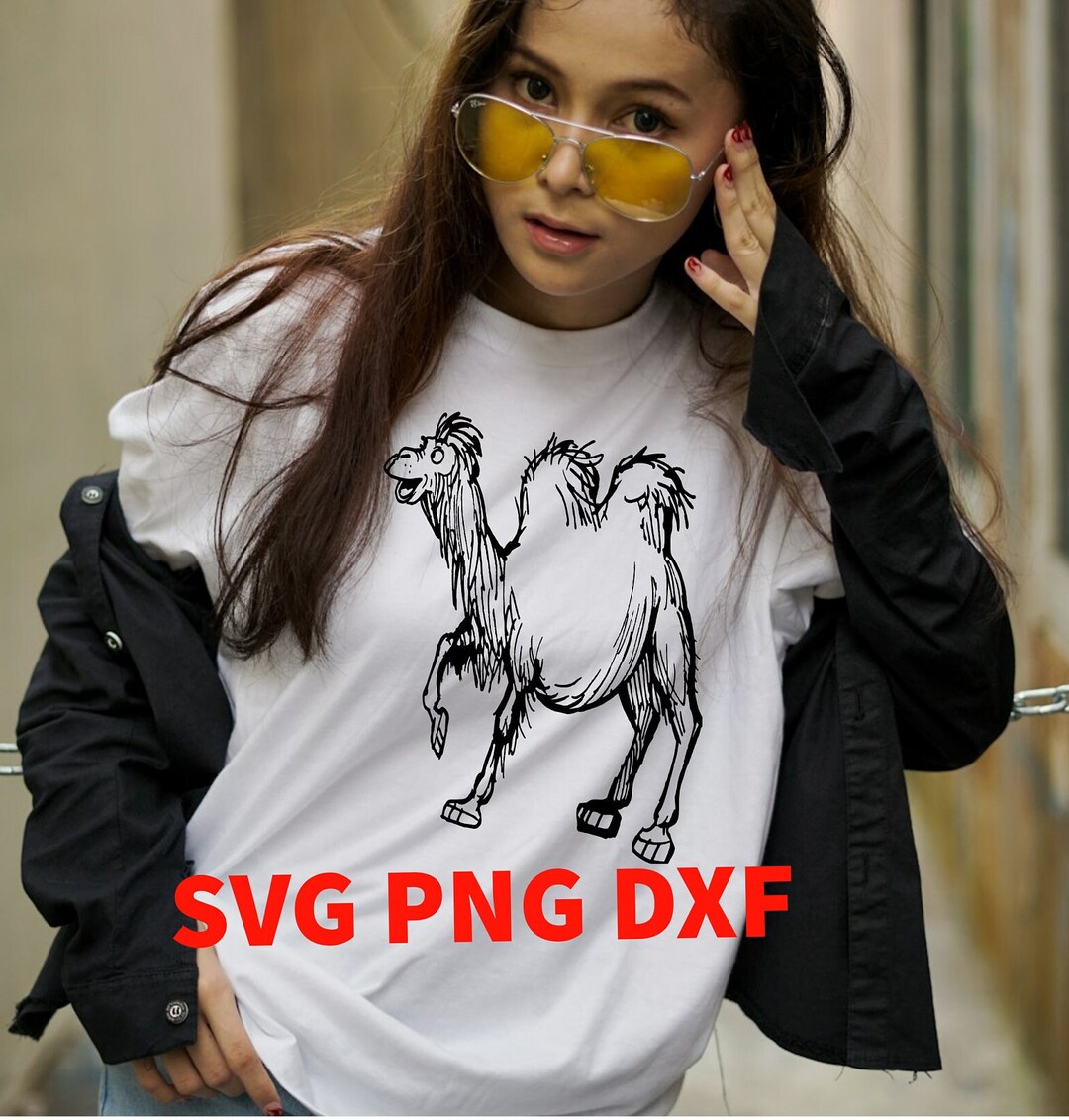 Camel Sizeable Vector Graphic Cartoon Desert Happy Two Hump SVG PNG Dxf ...