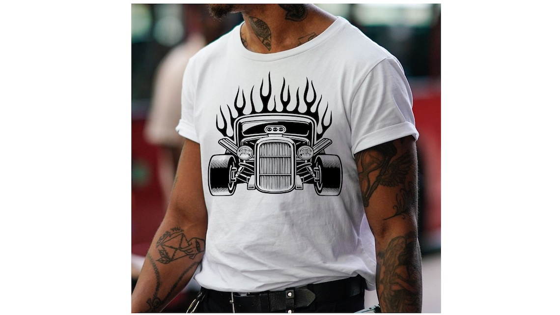 Rat Rod Rockabilly SVG PNG DXF Format Work With Cutting Machines ...