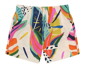 Retro 90's Malibu Beach Men's Swim Trunks Neon Shorts - Etsy