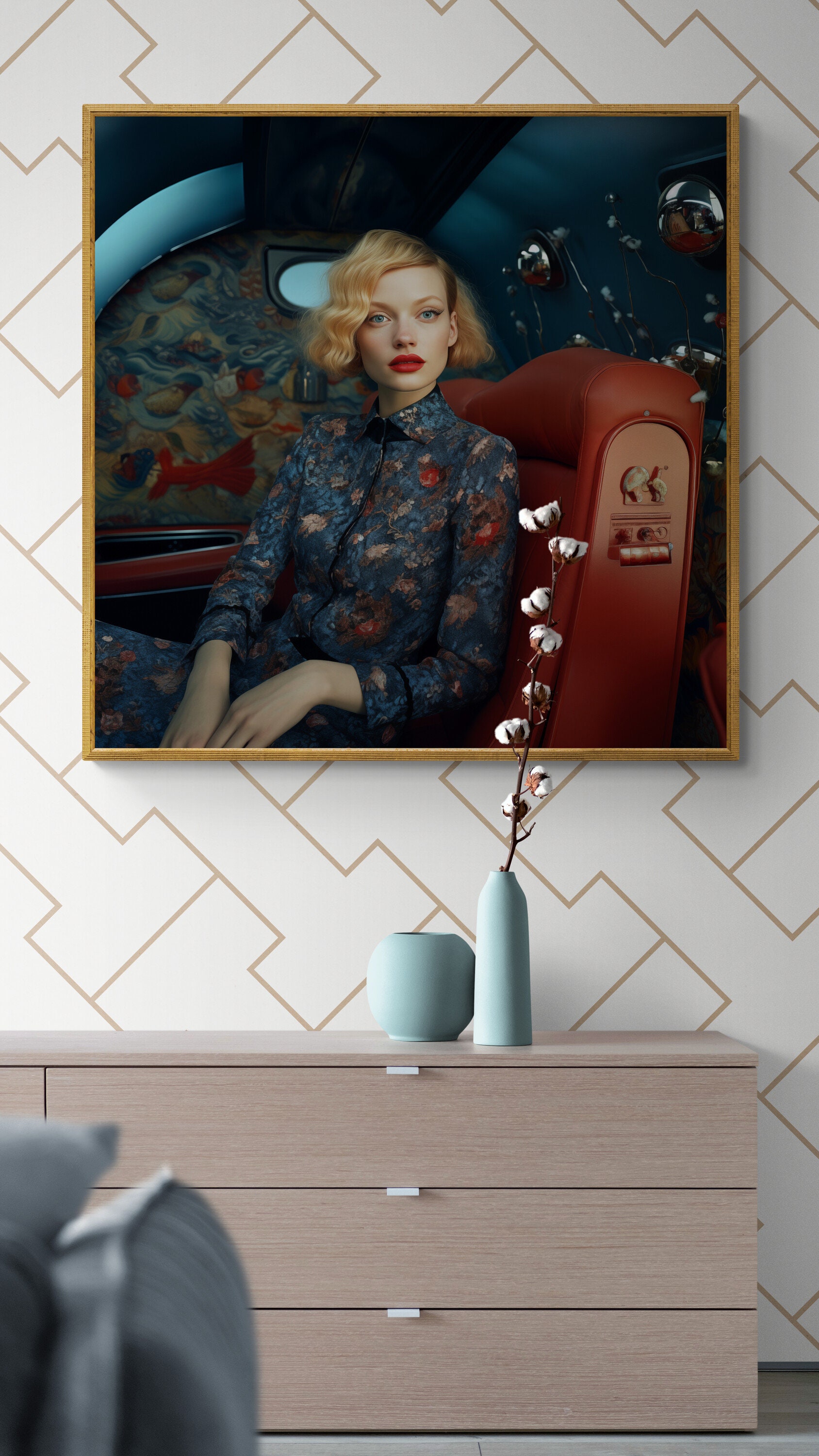 Ai Generated Hyper Realistic Portrait, High Contrast Colors, Retro ...