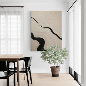 Beige Japandi Style Digital Print Modern Wall Art Minimalist Japanese ...