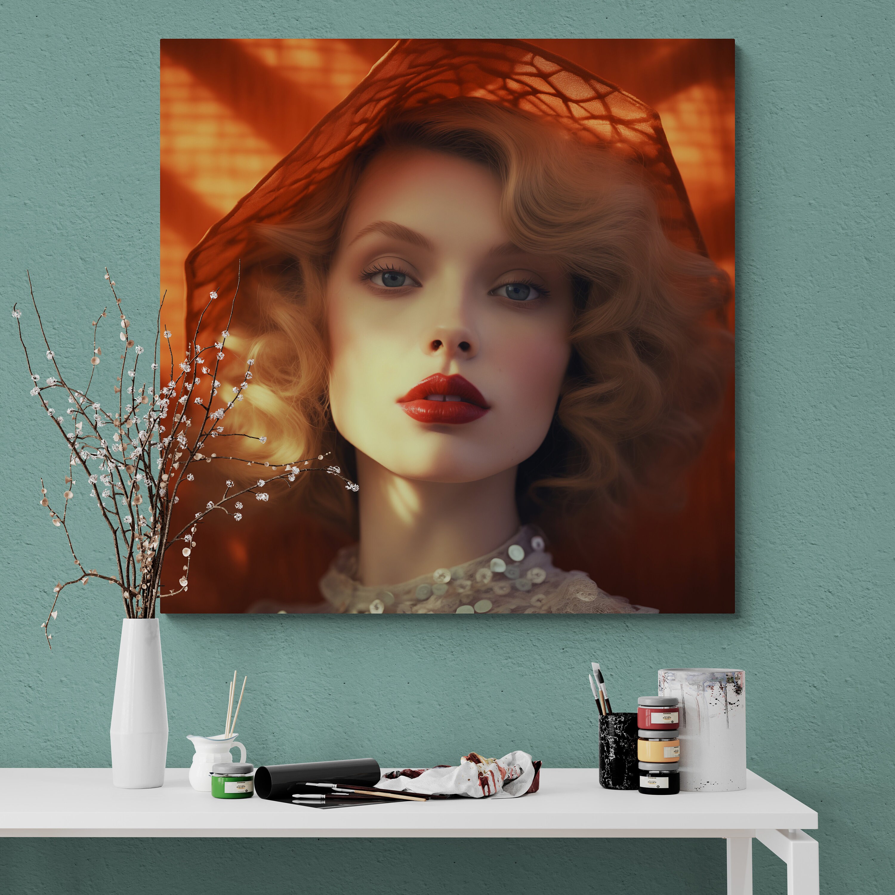 Poster of Hyper Realistic Portrait of Woman, Ai Generated, Stylish ...