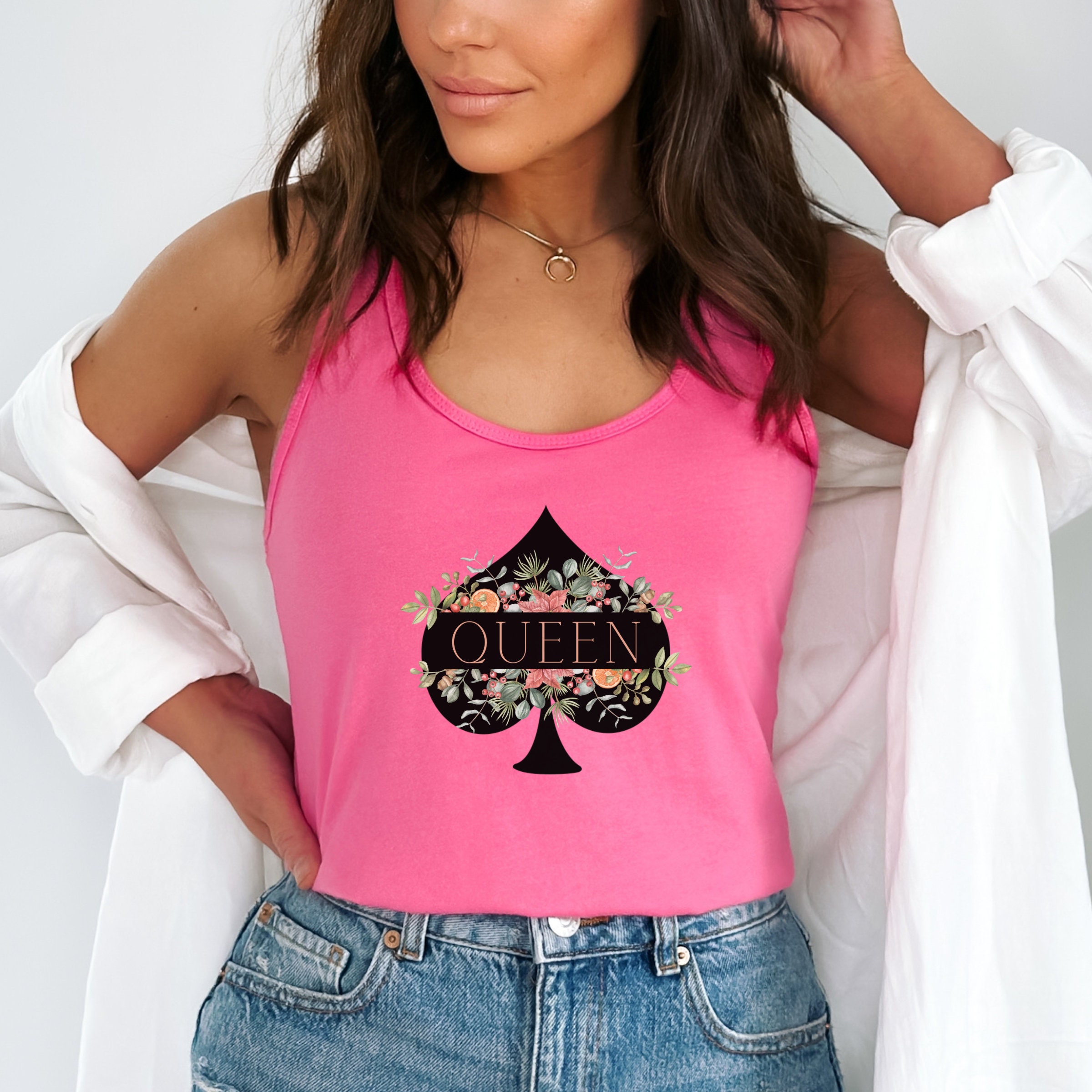 Queen of Spades Tank Top for Hotwife Shirt for Wife Gift for QOS Tshirt Gift for Her Swinger ...