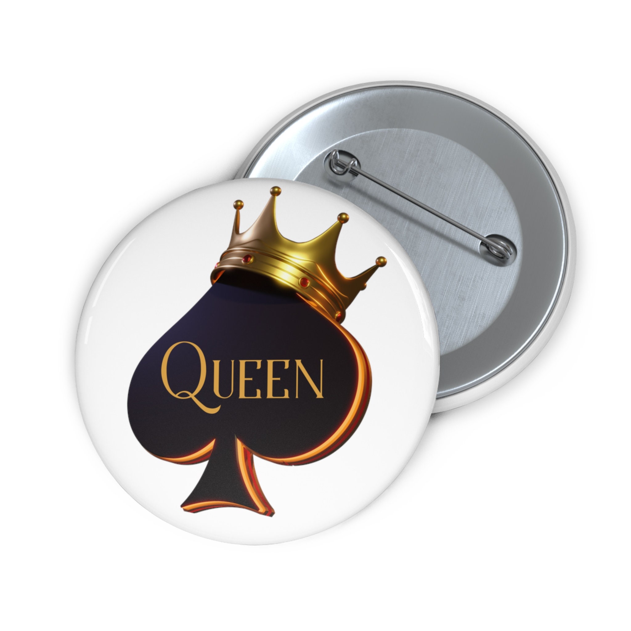 Queen of Spades Pin QOS Button Accessory Gift for Hotwife Gift for ...