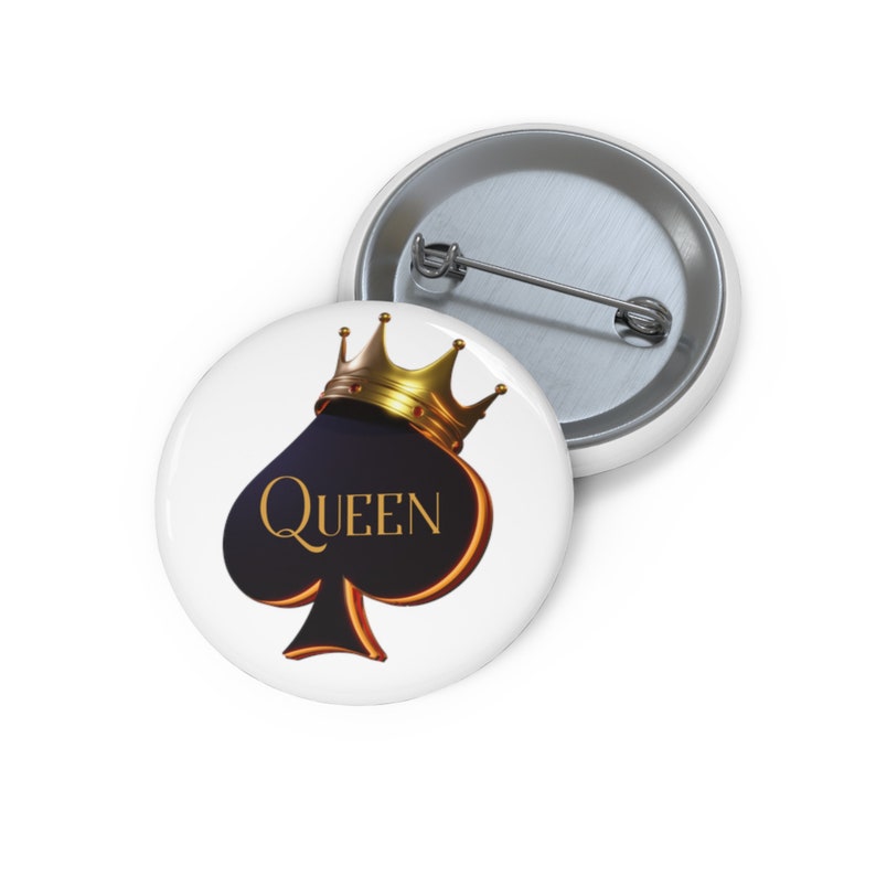 Queen of Spades Pin QOS Button Accessory Gift for Hotwife Gift for ...