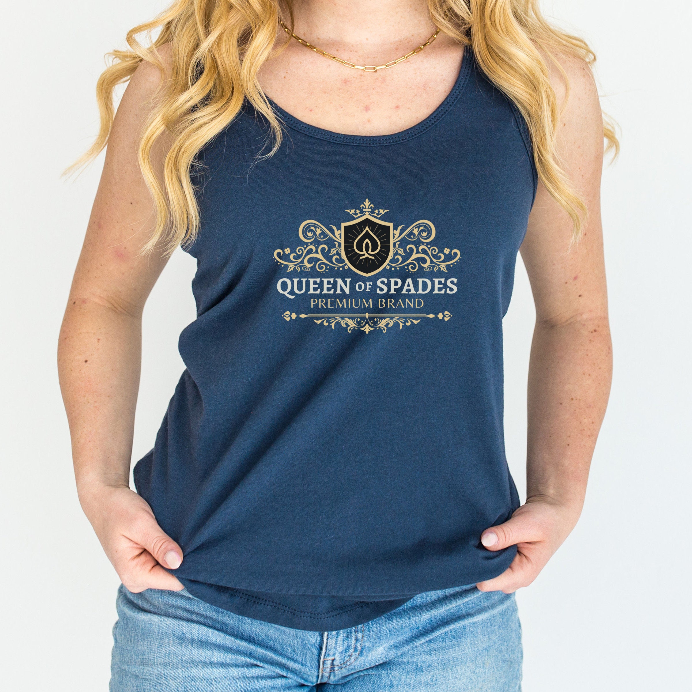 Queen of Spades Tank Top for QOS Wife Shirt for Hotwife Summer Tank for BBC Lover Apparel for ...