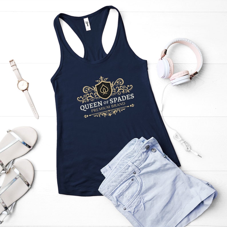Queen of Spades Tank Top for QOS Wife Shirt for Hotwife Summer Tank for BBC Lover Apparel for ...