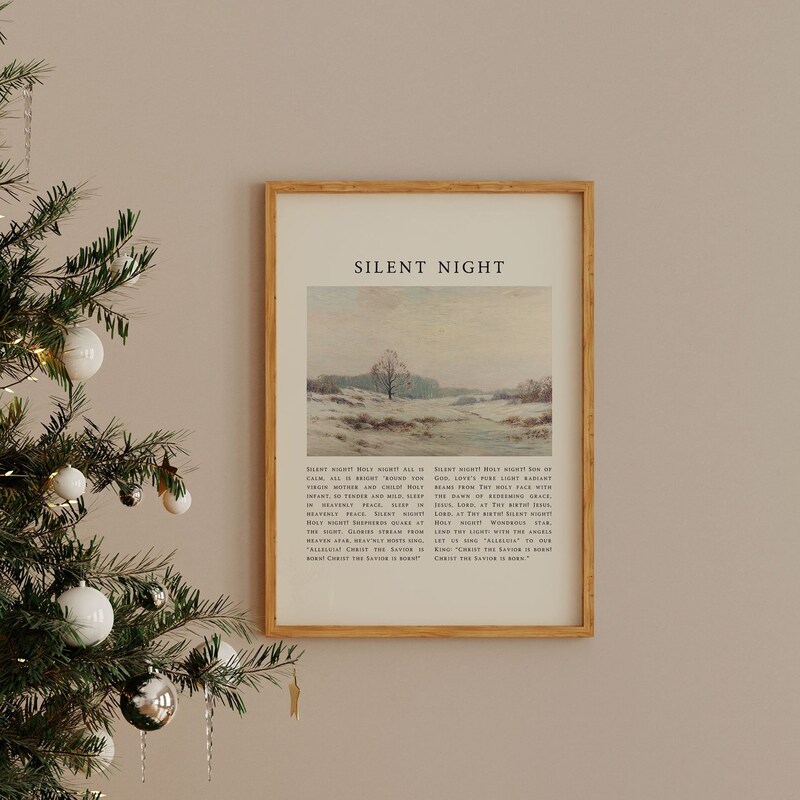 Silent Night Wall Decor - Etsy