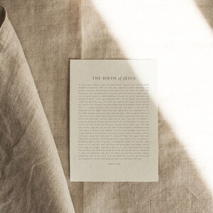 The Birth of Jesus, Luke 2:1-20, Christmas Wall Art, Christian ...