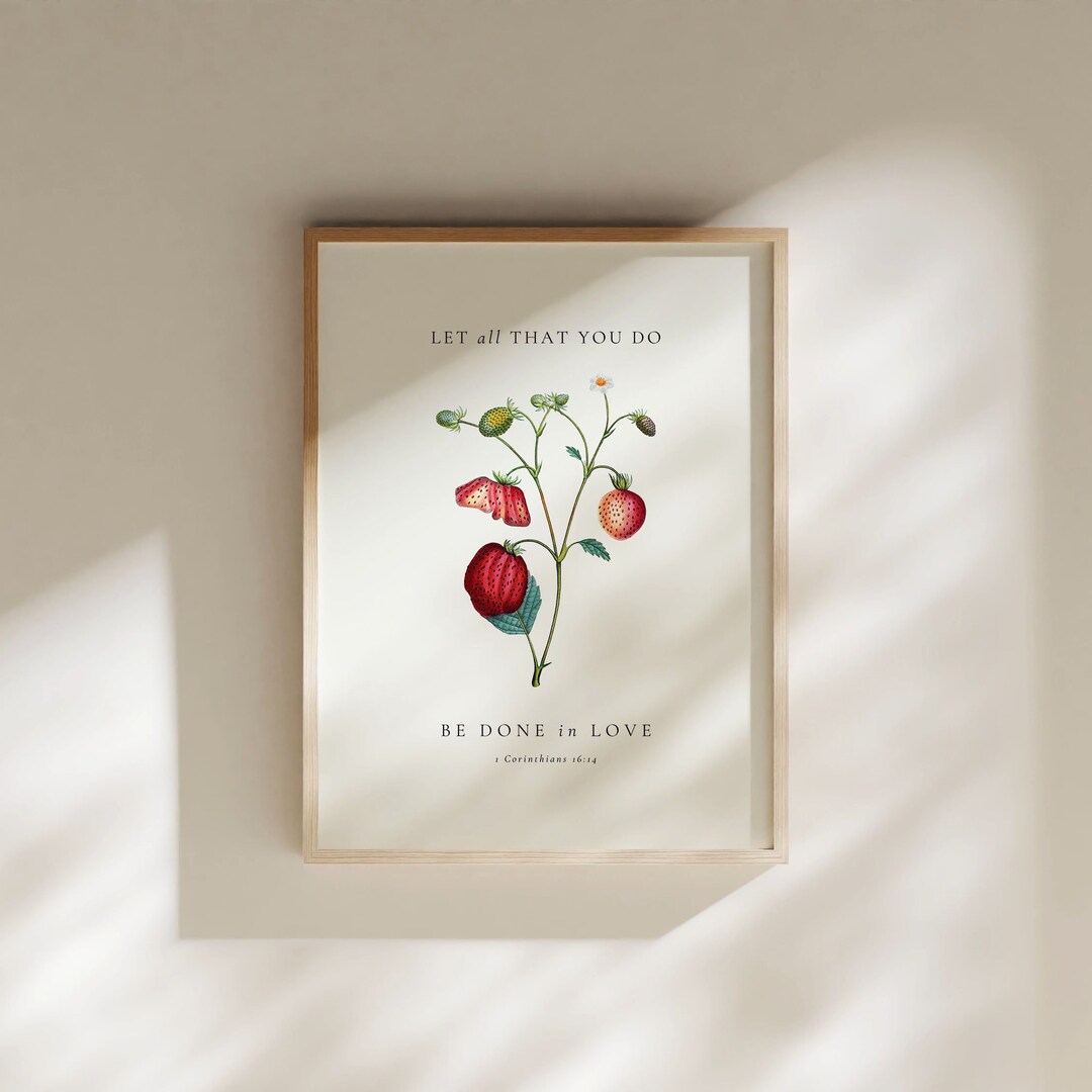 Love Bible Verse Print: Valentine's Day Scripture Wall Art (digital ...