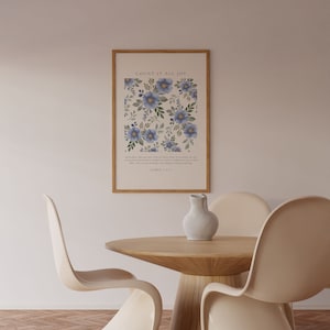 James 1:2-4, Count It All Joy Bible Verse Print, Christian Wall Art ...