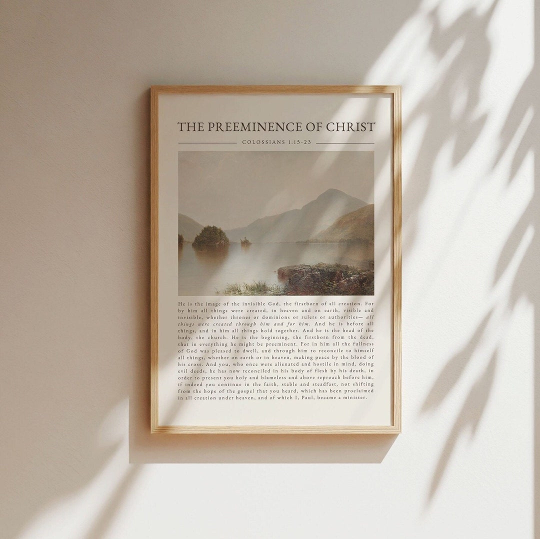 The Preeminence of Christ, Colossians Chapter 1 Wall Art, Christian ...