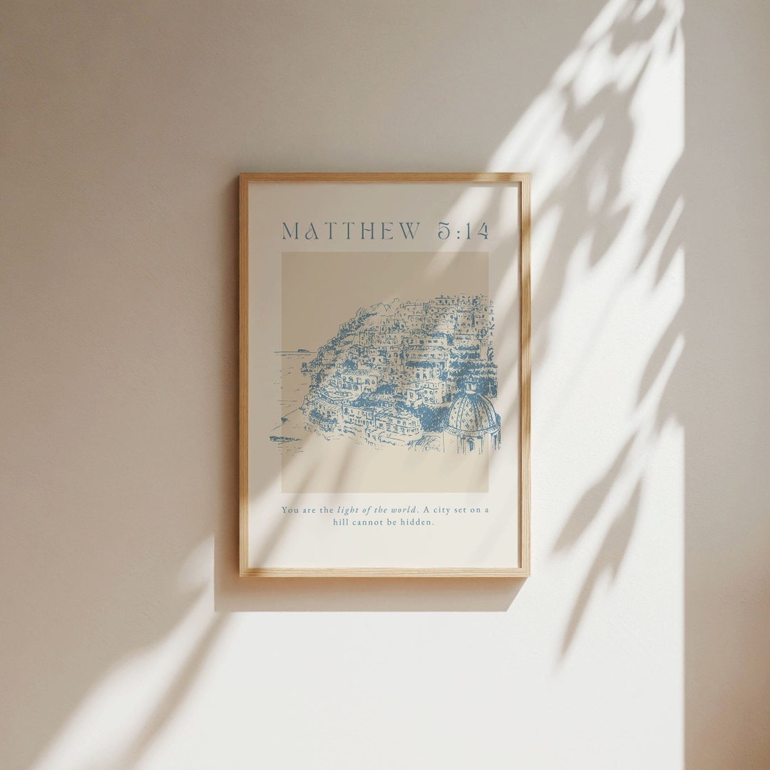 Matthew 5:14 You Are the Light of the World Wall Print, Printable ...