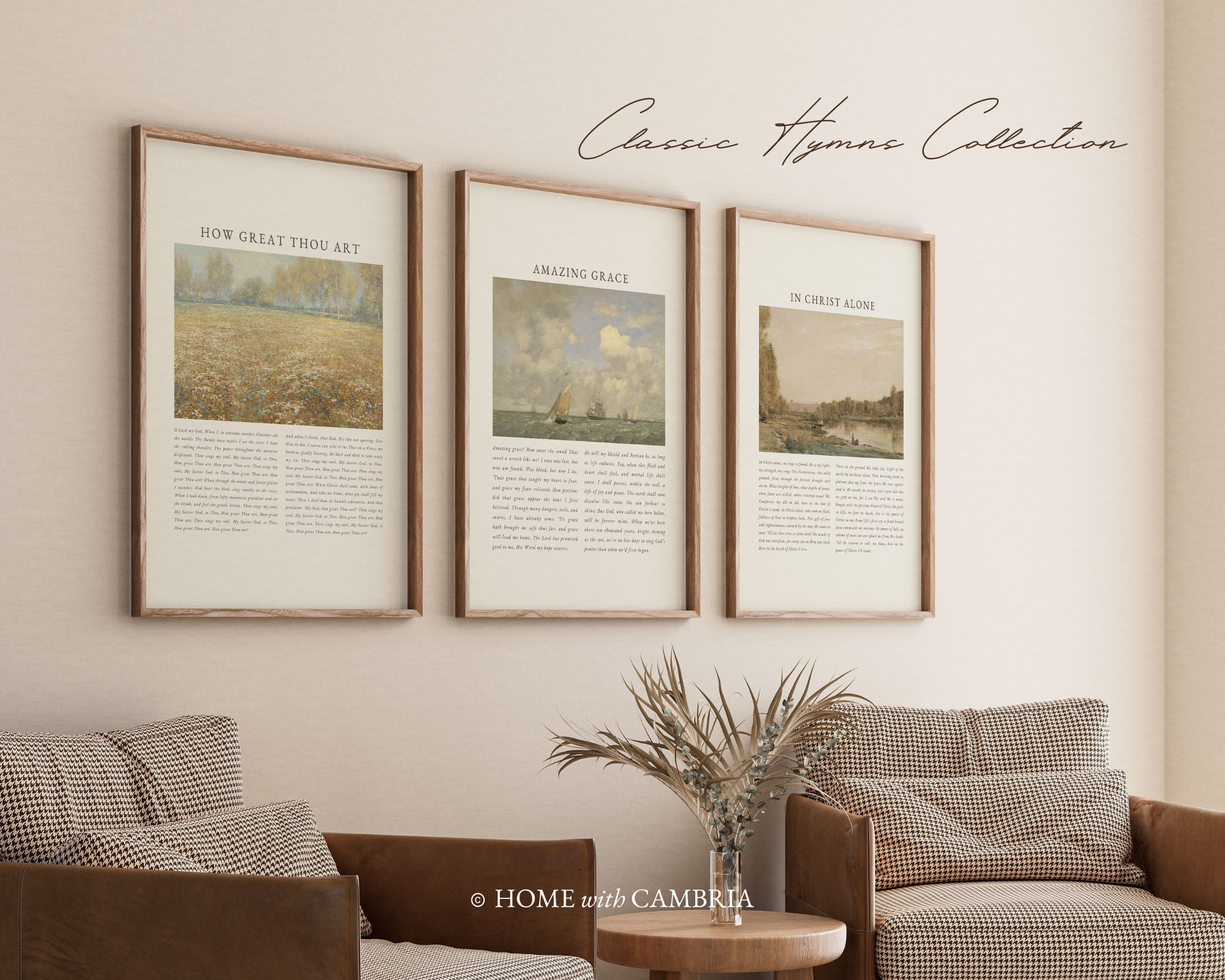 Christian Hymns Wall Art Print Set, Vintage Hymns (digital Download) - Etsy