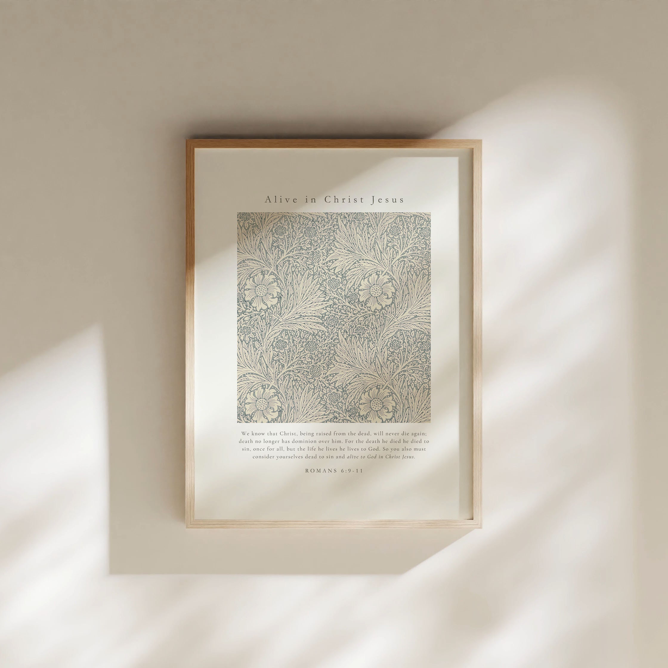 Romans 6:9-11 Alive in Christ, Easter Wall Print, Christian Easter ...