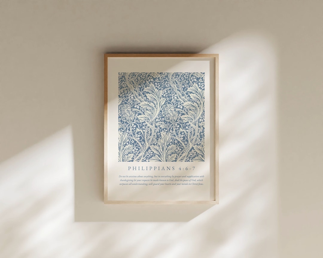 Philippians 4:6-7 Wall Art, Christian Wall Art, Do Not Be Anxious Bible ...