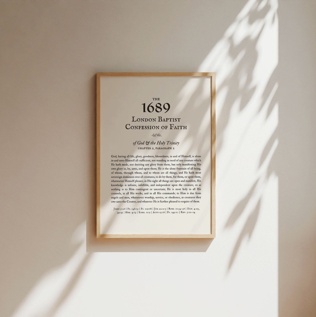 1689 Baptist Confession of Faith Print: Reformed Christian Wall Art ...