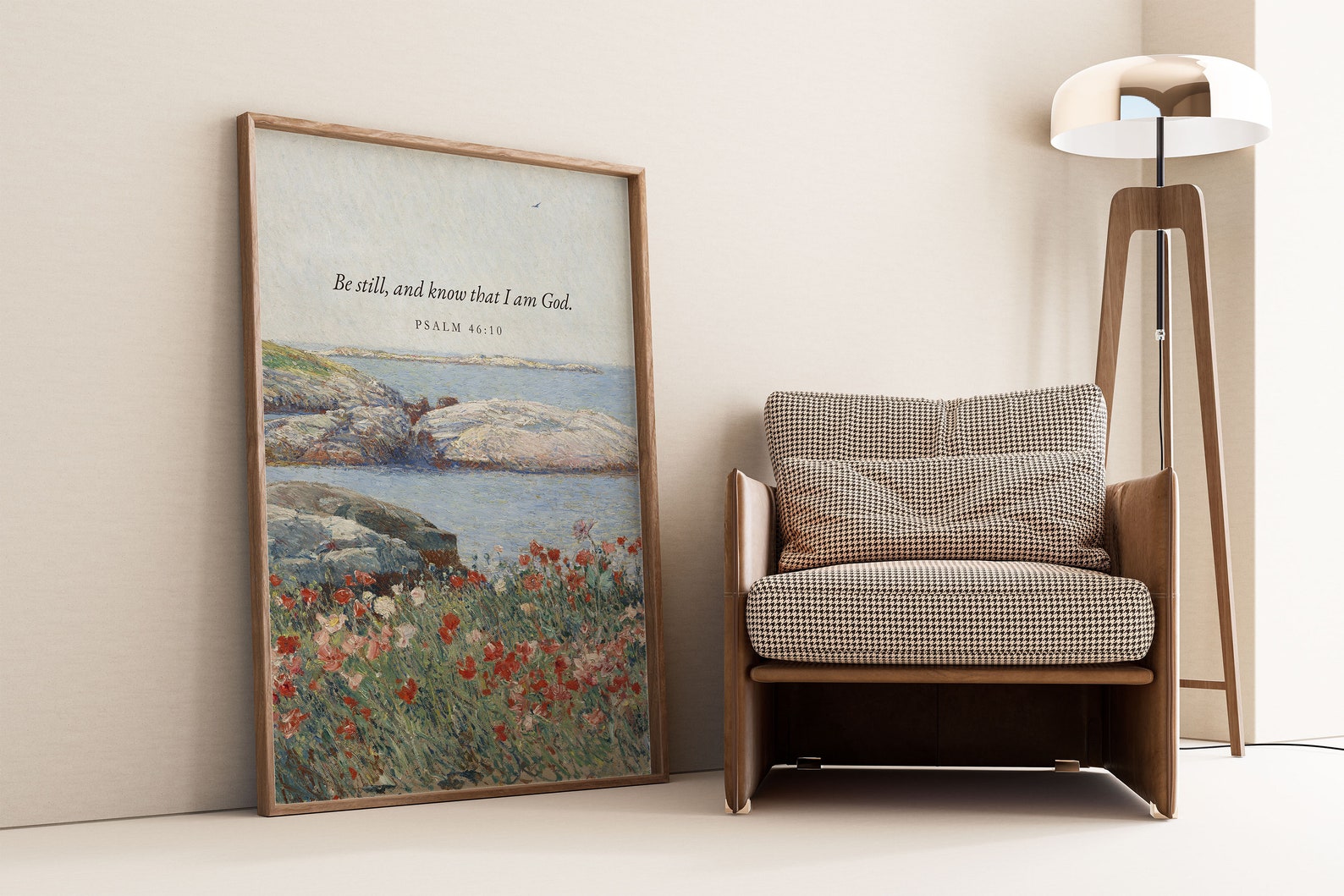 Be Still and Know That I Am God Psalm 46:10 Wall Art, Vintage Bible ...