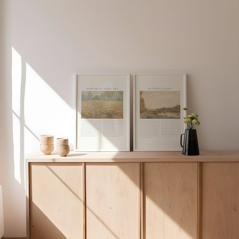 How Great Thou Art Hymn Printable, Vintage Christian Wall Art (digital ...