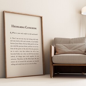 Heidelberg Catechism Question 1 Print: Reformed Christian Wall Art ...