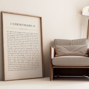 1 Corinthians 13 Printable Wall Art, Christian Wedding Gift, Wedding ...