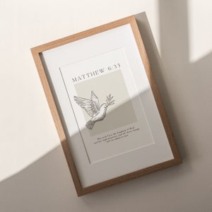 Matthew 6:33, Seek First His Kingdom Wall Art, Christian Home Decor ...