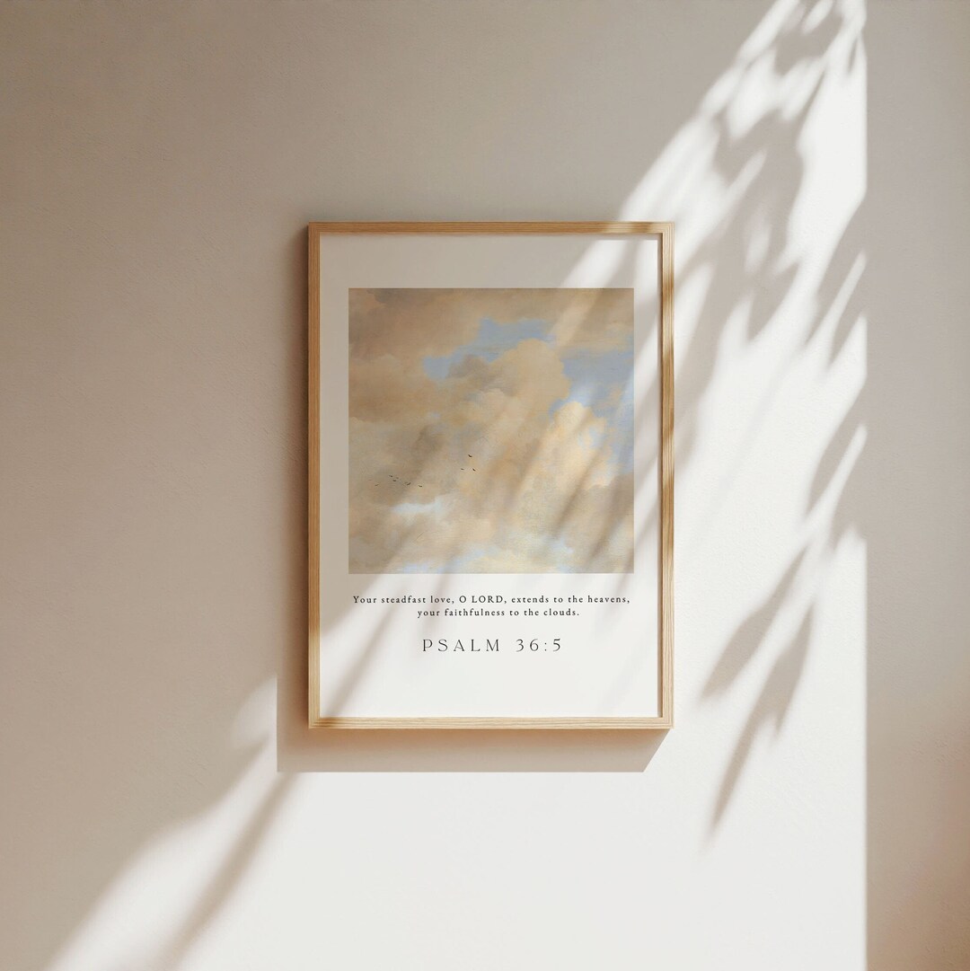 Psalm 36:5, Bible Verse Wall Art, Psalm Bible Verse Printable ...