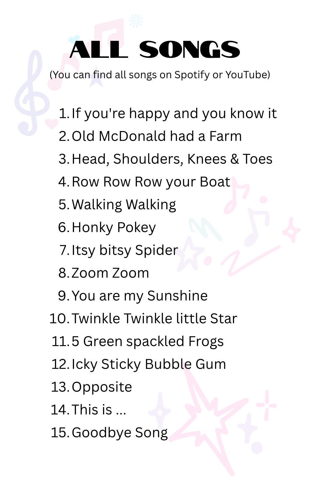 Kids Songbook: English Learning Songs & Zoo Coloring Pages (PDF ...