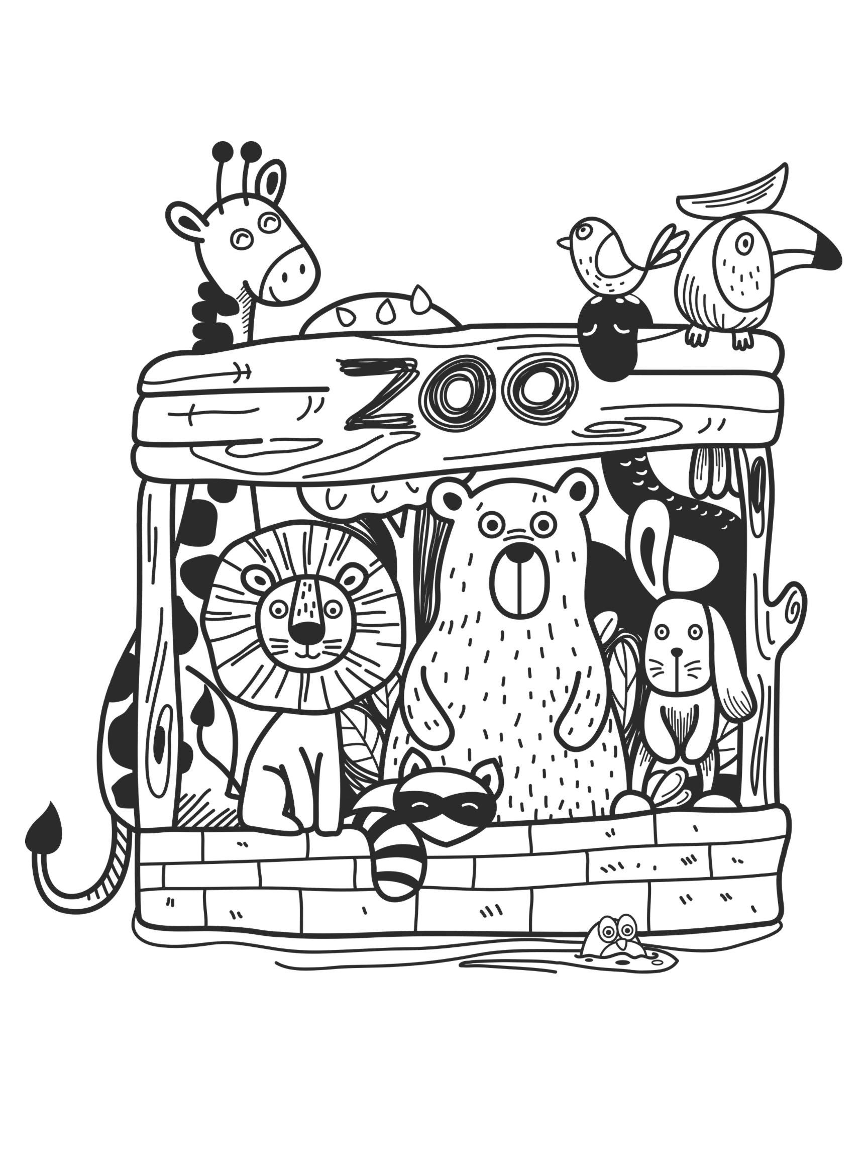 Kids Songbook: English Learning Songs & Zoo Coloring Pages (PDF ...