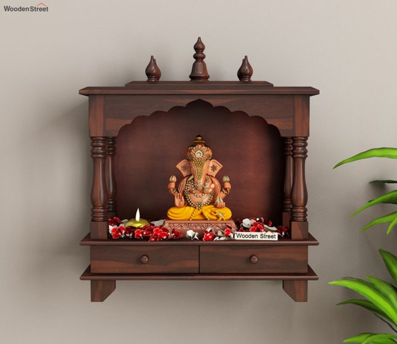 Wooden Temple Wall Hanging Mandir Home Decor /wooden Temple Office ...