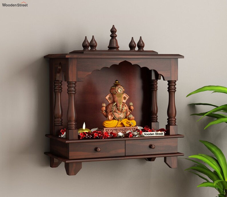 Wooden Temple Wall Hanging Mandir Home Decor /wooden Temple Office ...