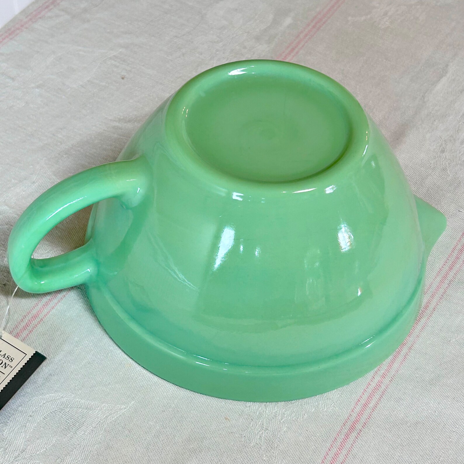 Jadeite Glass 1.25 Quart Mixing Bowl W/ Handle - Etsy