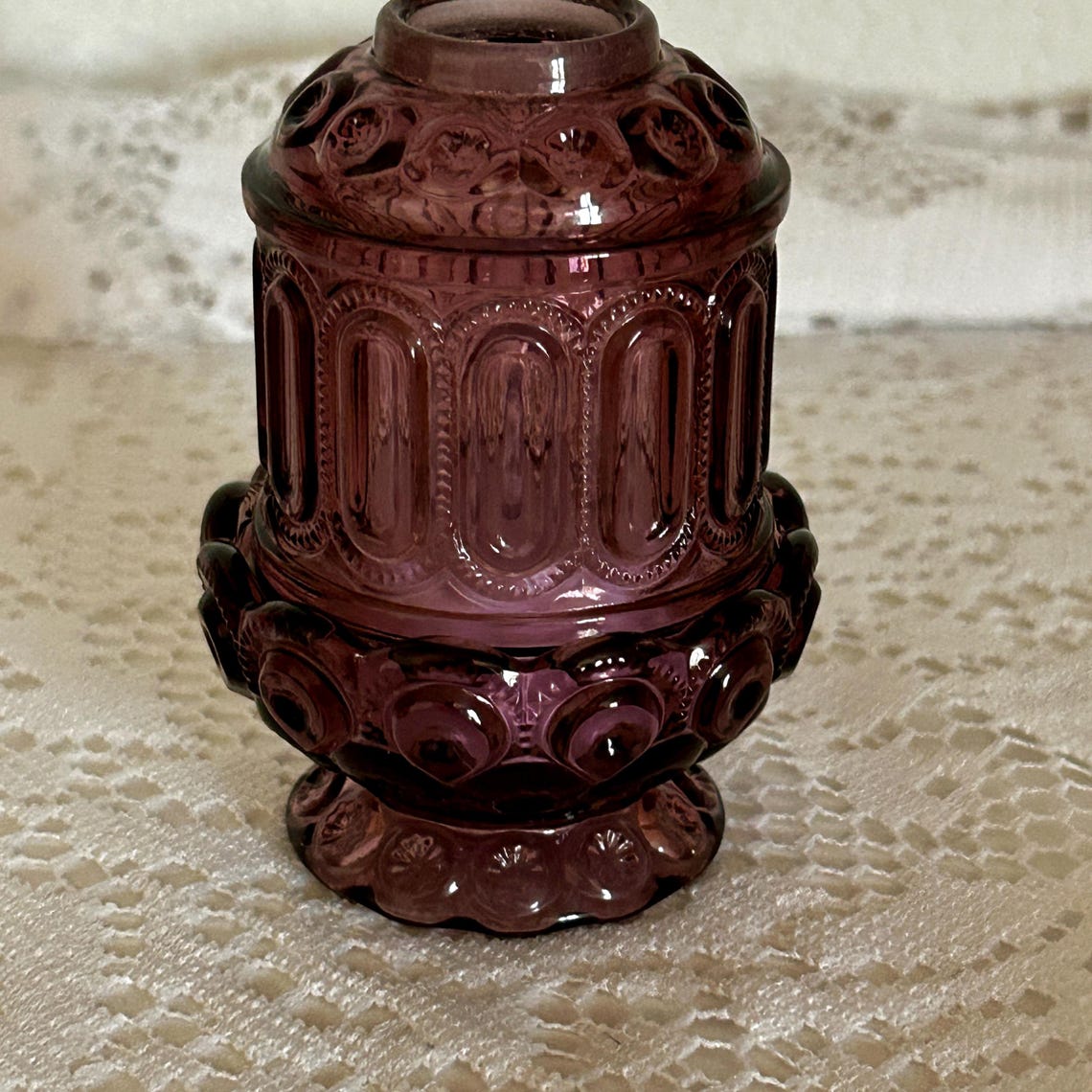 Weishar Glass Mini Courting Fairy Lamp Amethyst and Carnival Amethysist ...