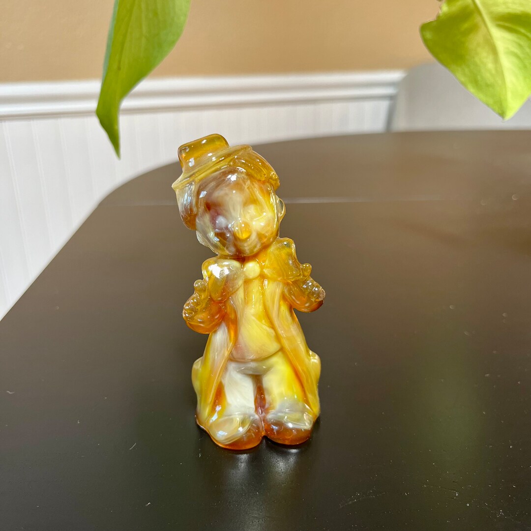 Vintage Boyd Slag Glass chuckles the Clown - Etsy