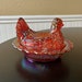 Vintage Mosser Glass Red Carnival Iridescent Covered Chicken - Etsy