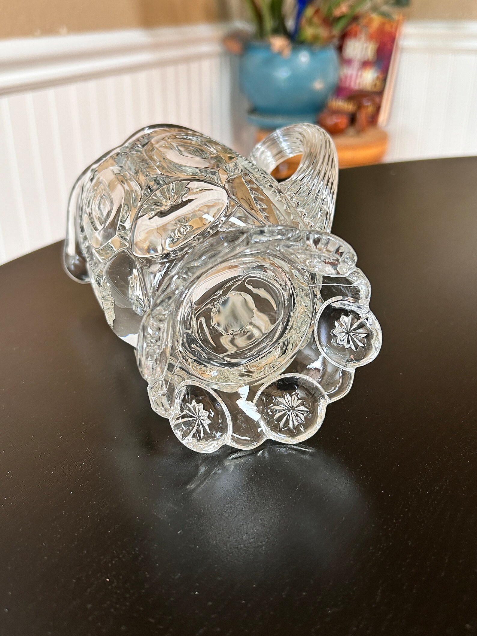 Vintage L.E. Smith Crystal Glass Moon and Stars Creamer Pitcher - Etsy
