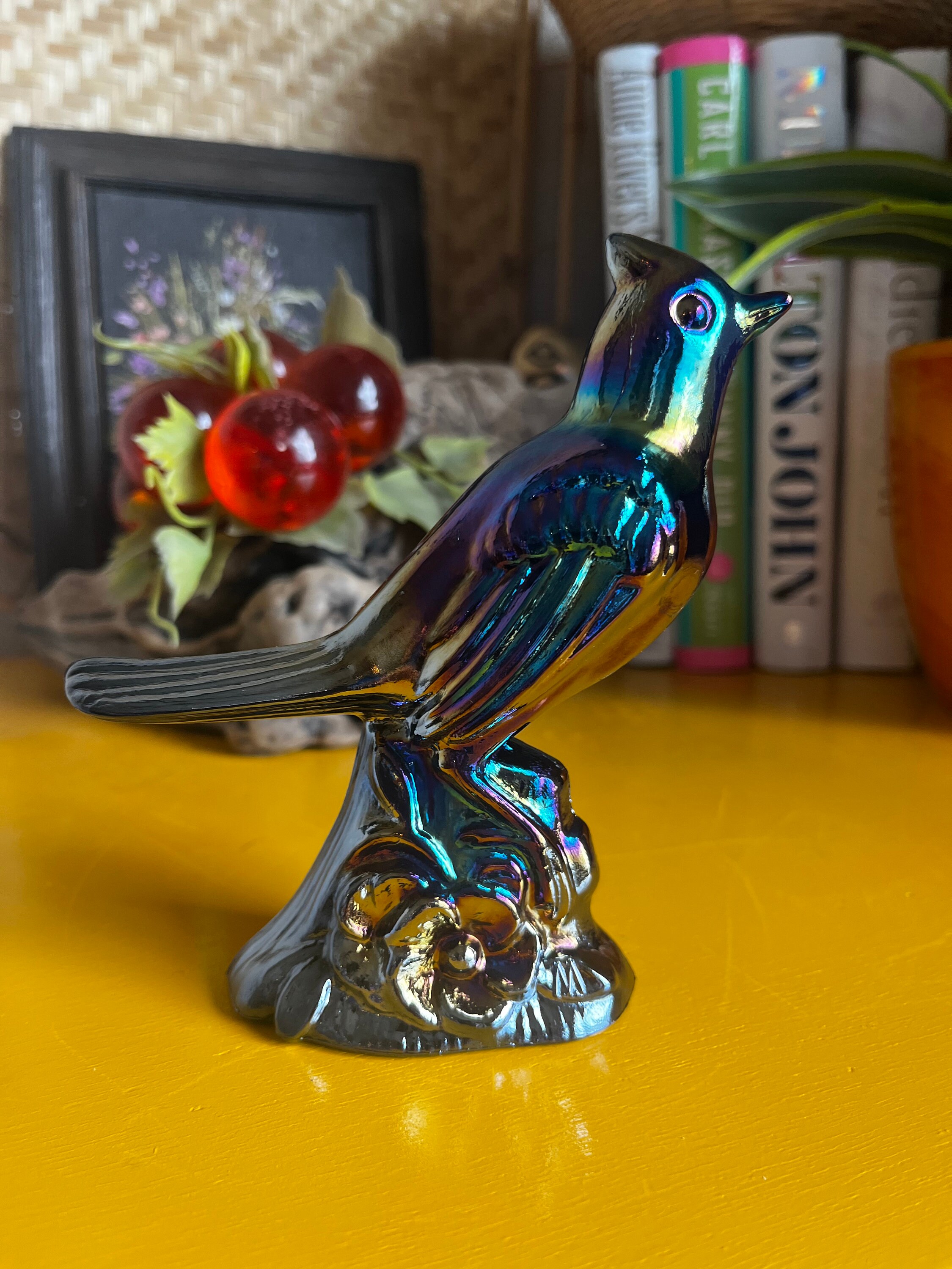 Vintage Mosser Carnival Glass Cardinal Bird Figurine - Etsy