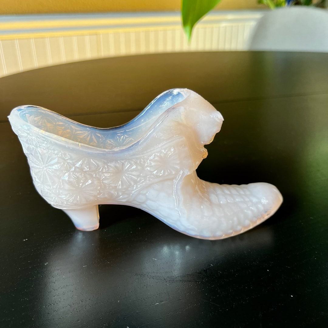 Boyd Crystal Art Glass Daisy Button Cat Slipper Pink Shoe B285 - Etsy