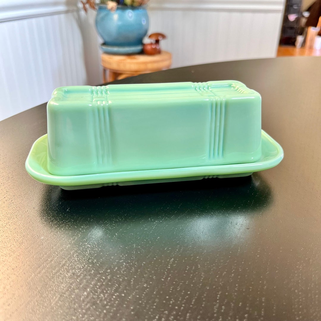 TPC Tablecraft Jadeite Butter Dish With Cover Kitchen Retro Style - Etsy