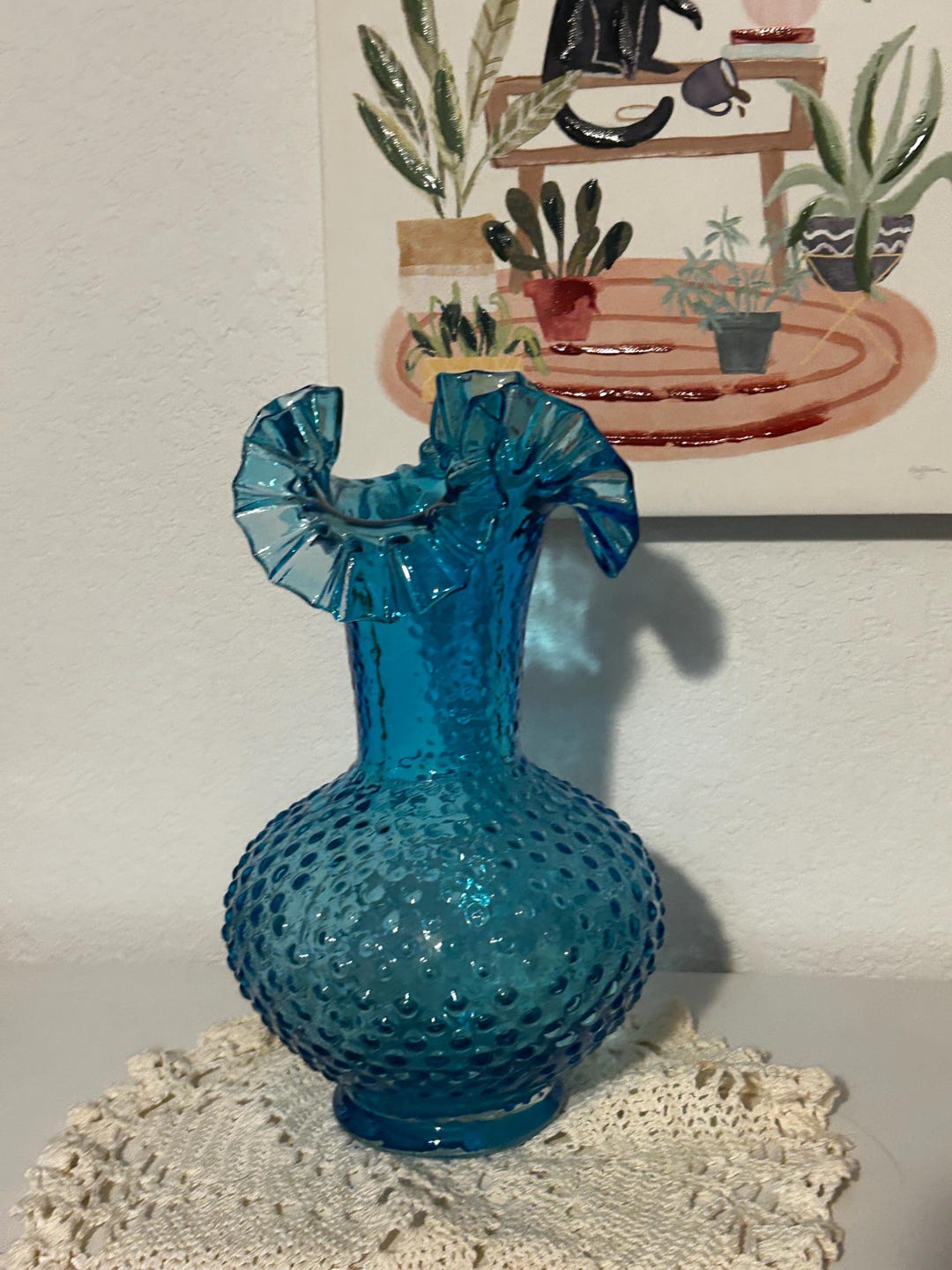 Vintage Fenton Colonial Blue Hobnail Glass Vase – Large 11” – 1970s - Etsy