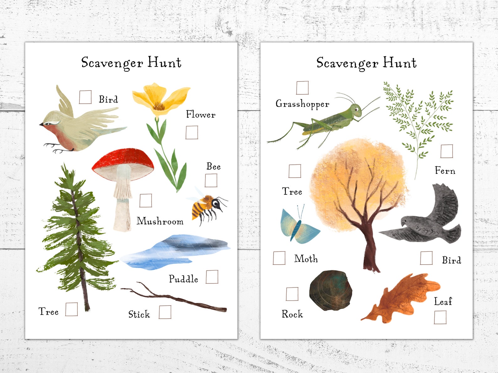 Nature Scavenger Hunt PRINTABLE | Backyard Hunt | Woodlands Forest ...