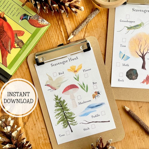 Nature Scavenger Hunt Printable Backyard Hunt Woodlands - Etsy