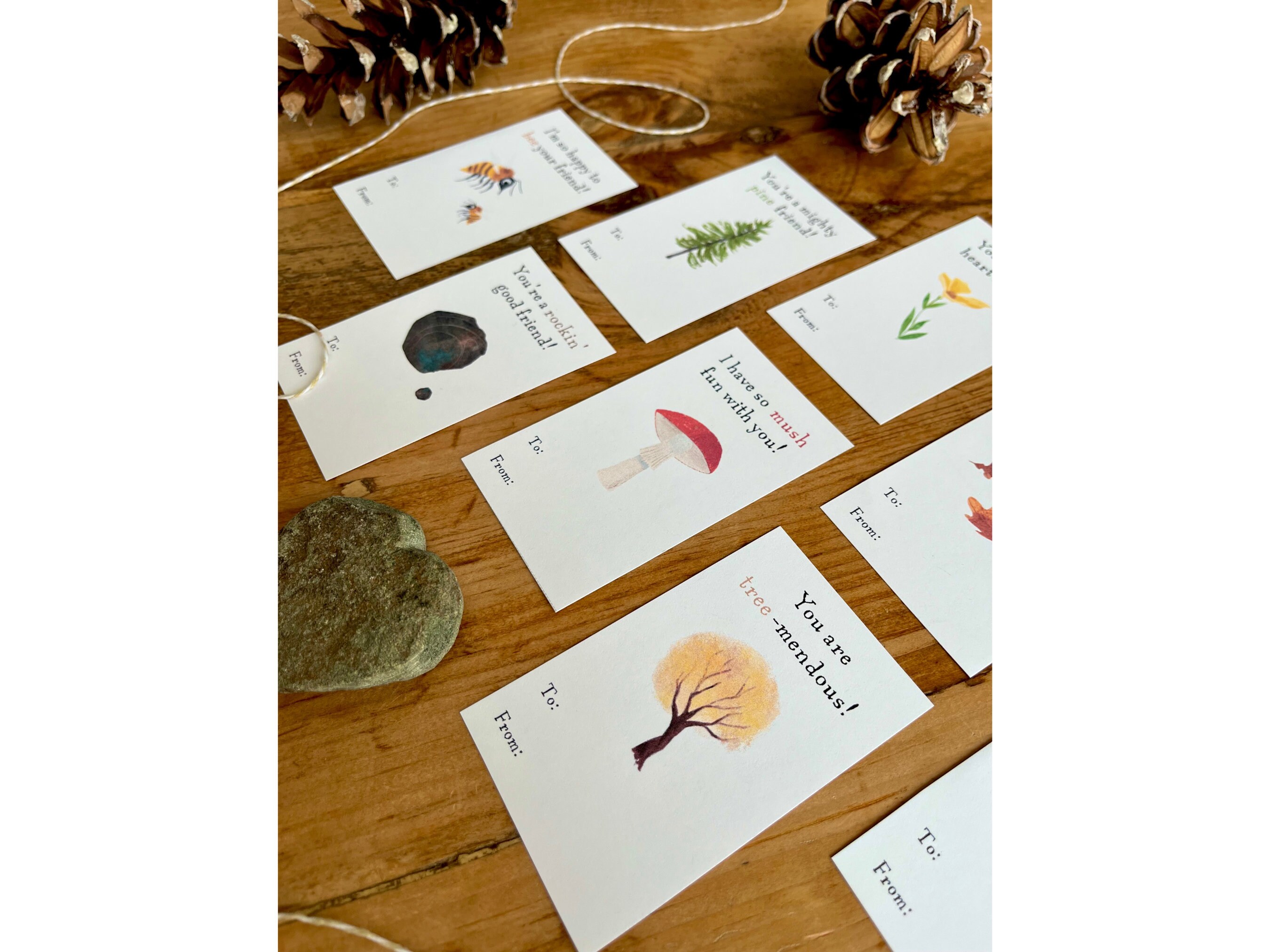 Nature Valentine's Day Cards Printable Nature Puns - Etsy